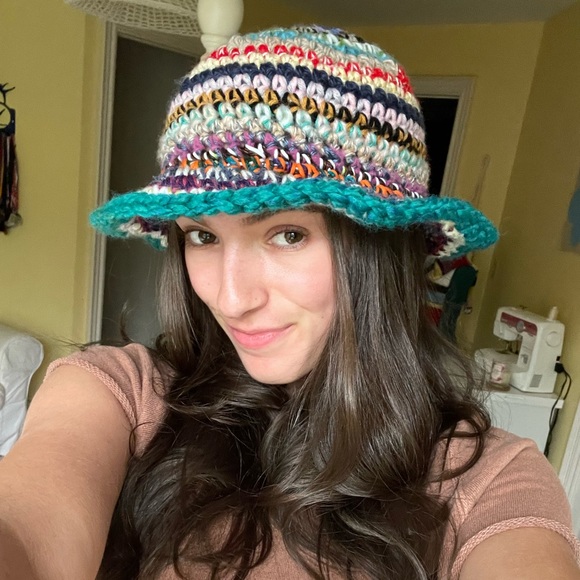 Accessories | Handmade Crochet Scrap Bucket Hat | Poshmark